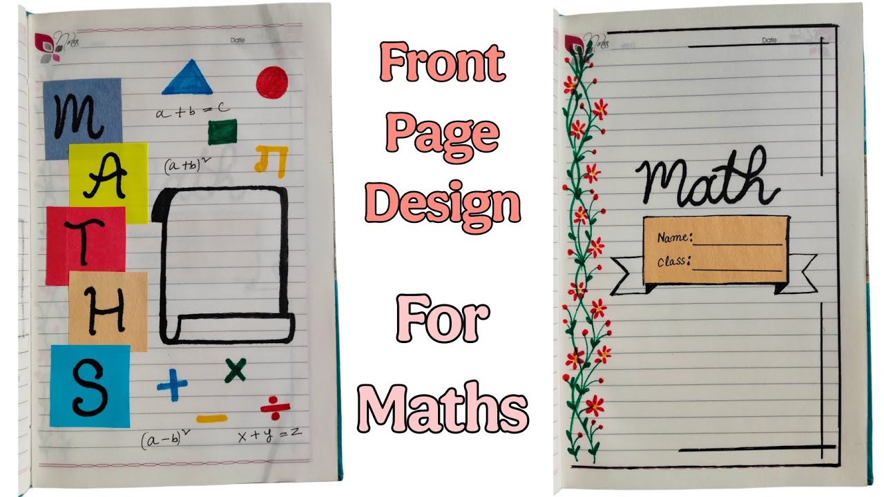 A 4 sheet decoration for project /Maths Assignment Front Page Design ...