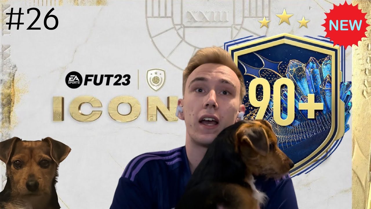MY DOG OPENS THE 90+ ICON UPGRADE PACK! FIFA 23 ROAD TO GLORY EPISODE ...