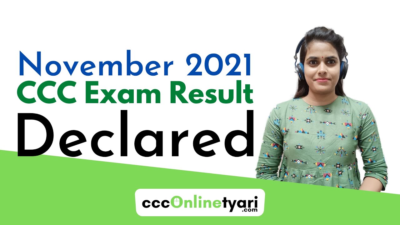 CCC November 2021 Exam Result is Declared | CCC Online Tyari - YouTube