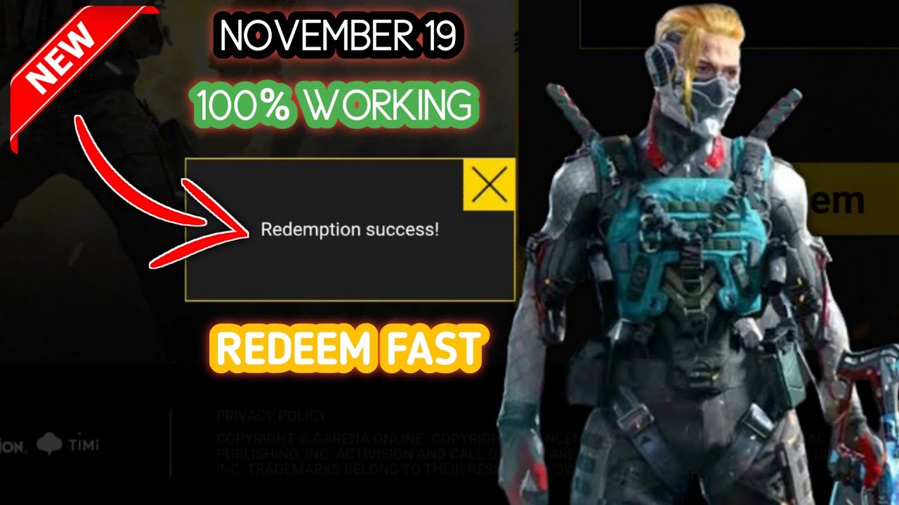 *Free* 🤯 November 19 Working Redeem code Codm 2022 | Redeem Fast - YouTube