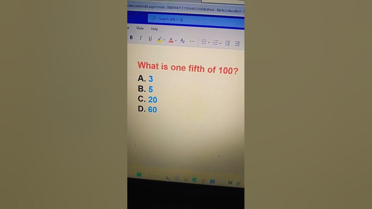 What Is 1 5th Of 100 maths learn quiz puzzle viral tricks what-is-1-5th-of-100-maths-learn-quiz-puzzle-viral-tricks