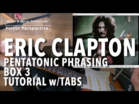 Eric Clapton Pentatonic Blues Phrasing Box 3 - Tutorial With Tabs - YouTube