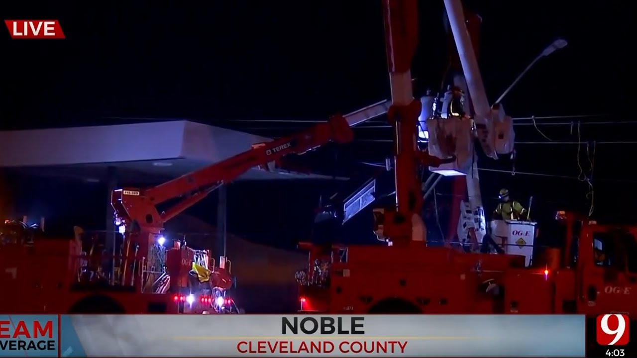 Noble Residents Facing Storm Damage, Power Outages - YouTube