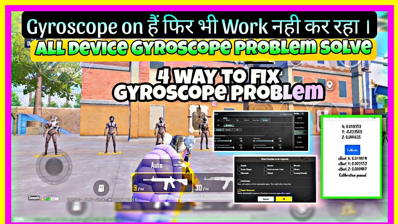 Fix gyroscope problem | 4 way to fix gyroscope problem | Gyroscope problem bgmi #bgmi #pubg ...