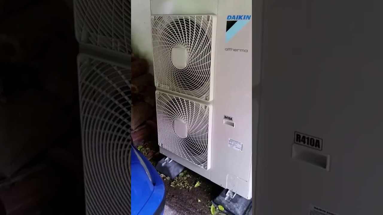 Daikin HT heat pump installed in a car port - YouTube