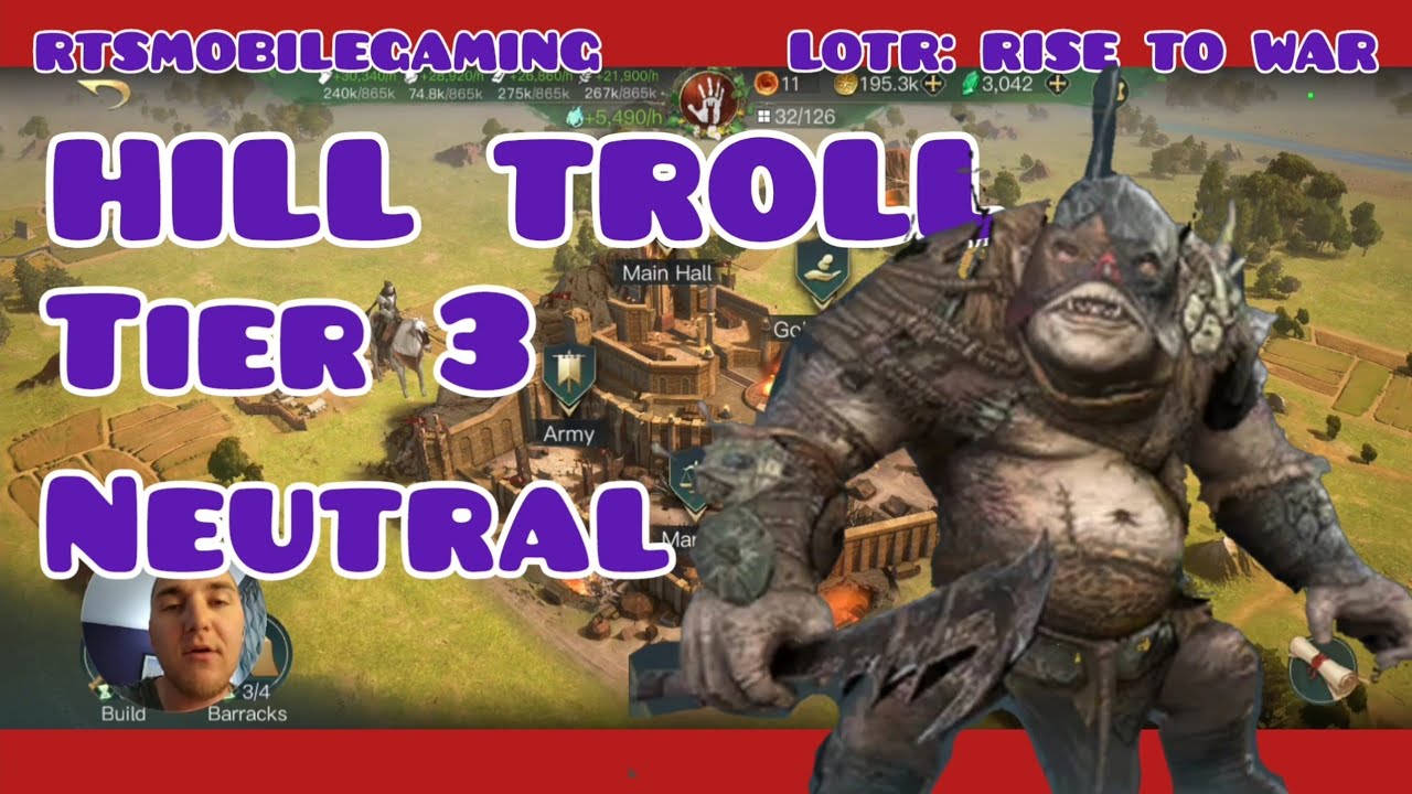 Hill-Trolls ! New Tier 3 Neutral Unit in Season 4 - LOTR Rise to War ...