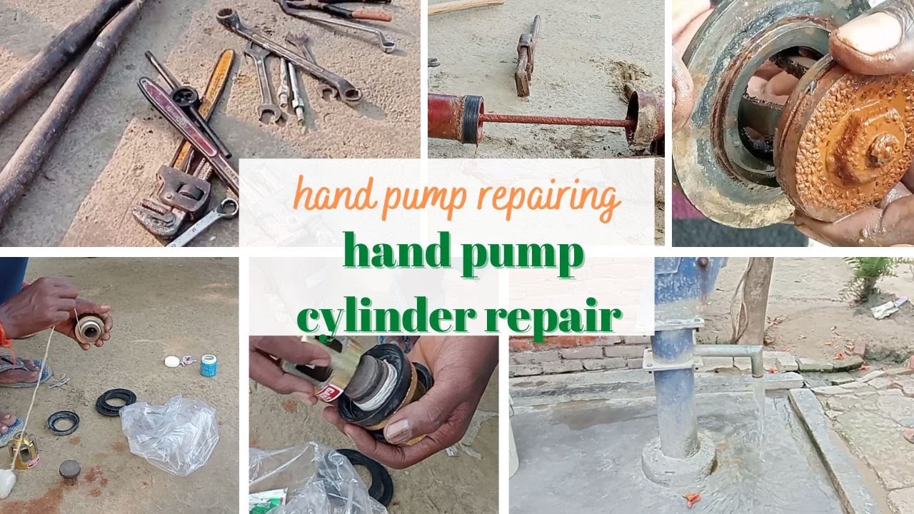 hand pump repairing || hand pump assembling || hand pump cylinder ...