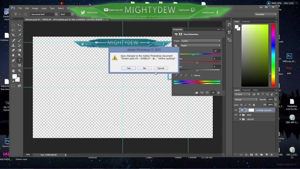 how to make a color changing overlay - YouTube