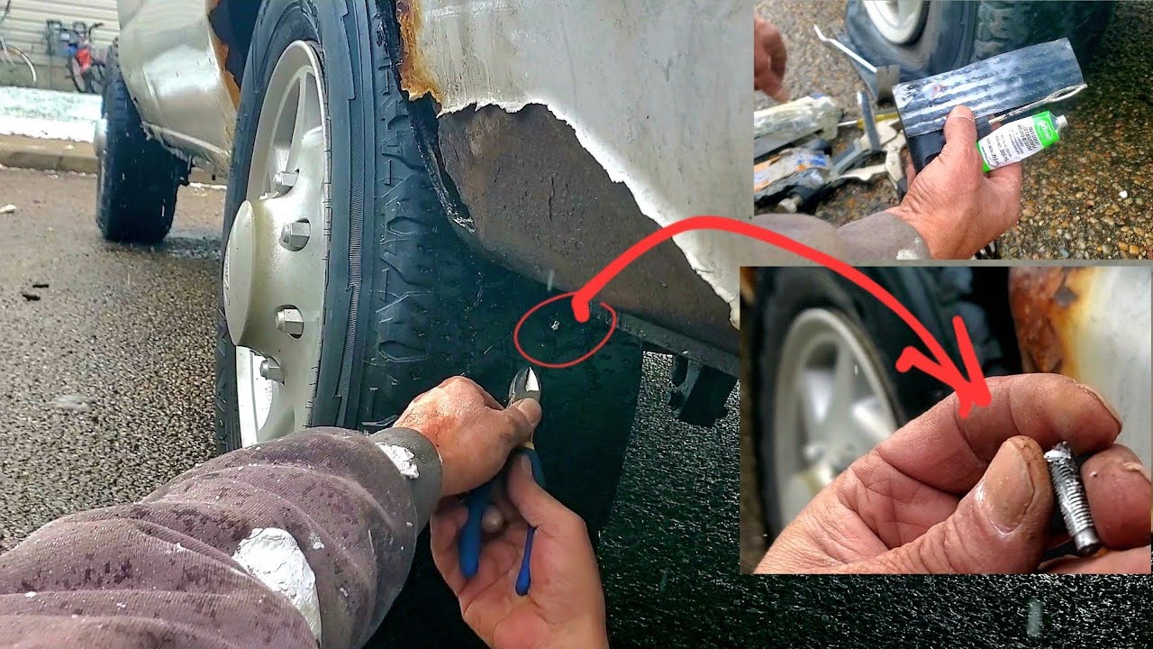 How To Remove Screw Stuck Inside heavy duty Tire And Fix It Permanently ...