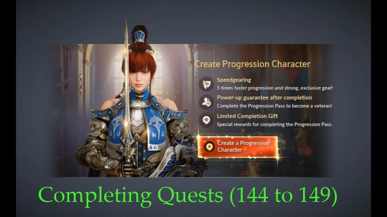 Progression Character : Quests ( 144 to 149 ) - YouTube