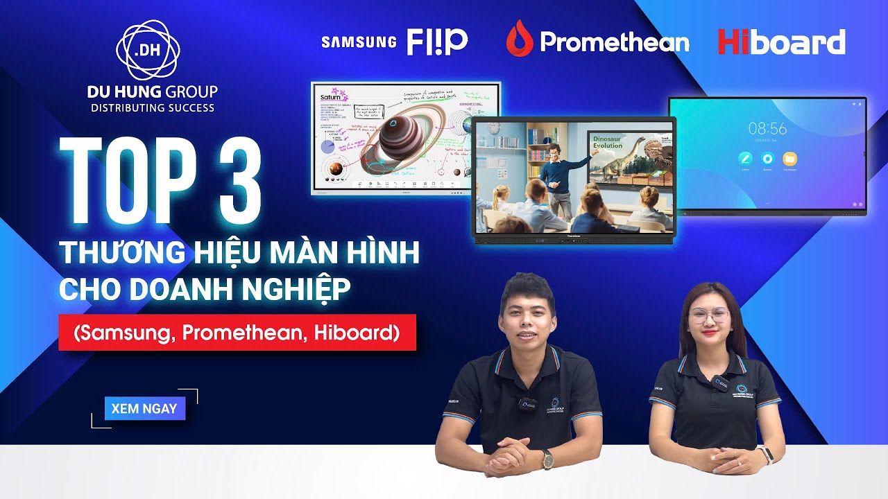 Top 3 loại màn hình tương tác cho doanh nghiệp - YouTube