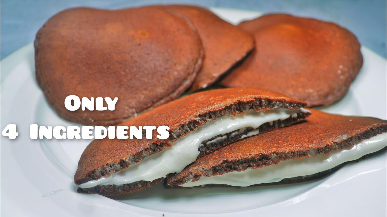 Oreo Dora Cake Recipe || Only 4 Ingredients Oreo Doryaki || Soft ...