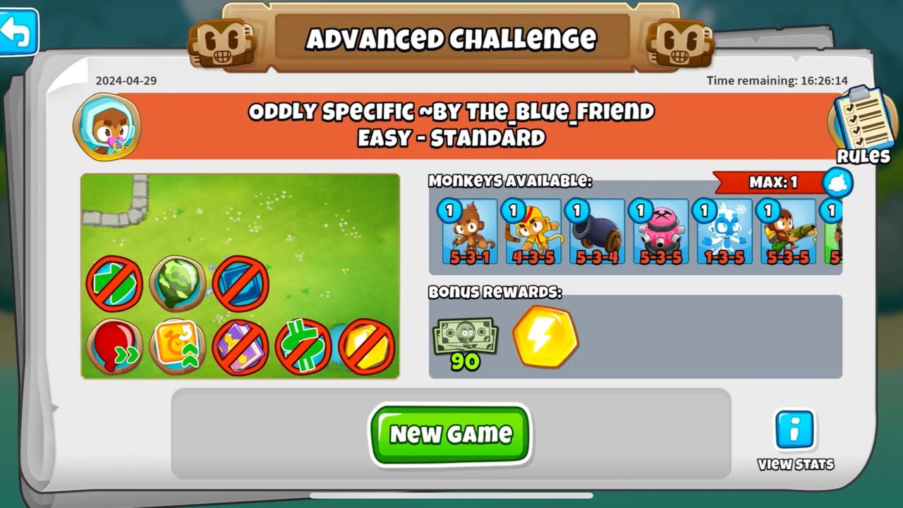 BTD6 ADVANCED CHALLENGE | ODDLY SPeCIFIC «BY THE BLUE FRIEND | EASY ...