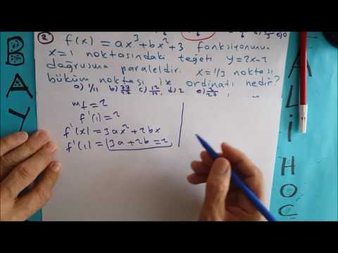 24.TÜREVİN UYGULAMASI GENEL SORU ÇÖZÜMÜ LYS DEN ÖNCE BU SORULARI ÇÖZÜN BAY XYZ ALİ HOCA