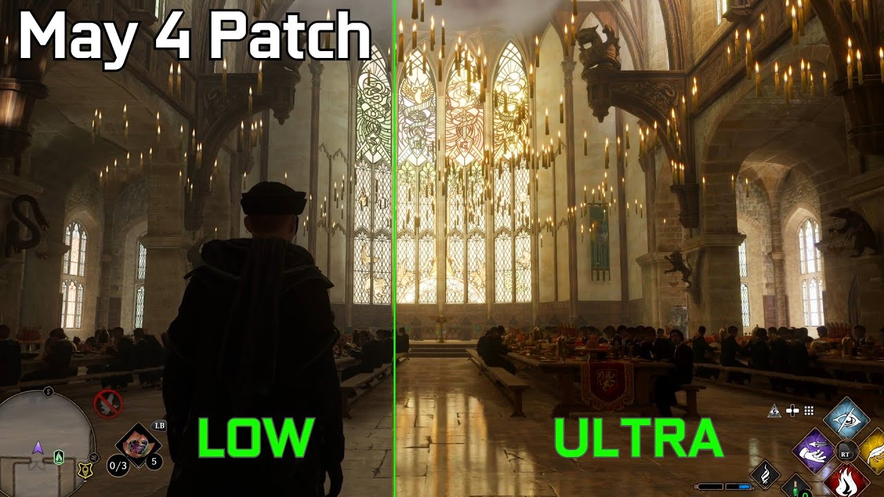 Hogwarts Legacy Graphics Duel: Ultra vs Low Magic - YouTube