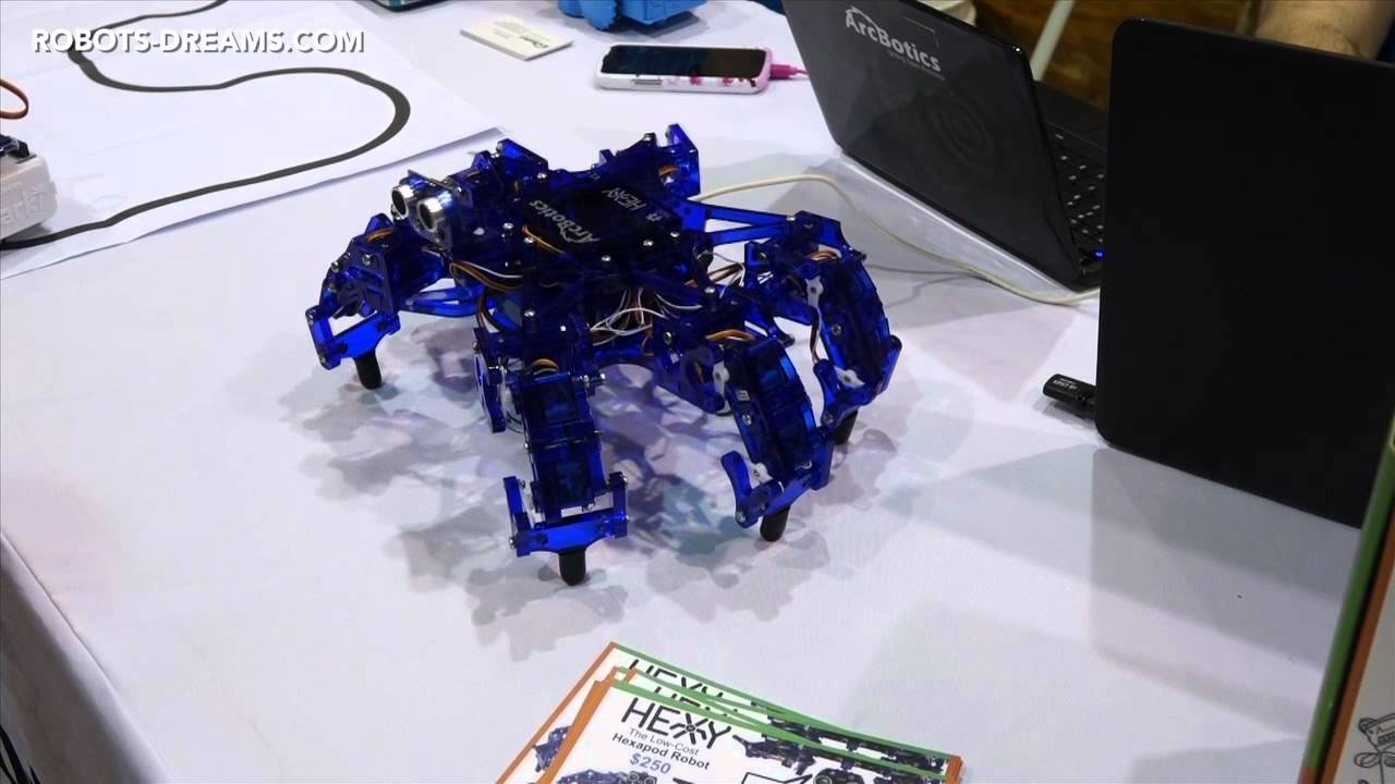 Bay Area Maker Faire - HEXY Hexapod Robot - YouTube
