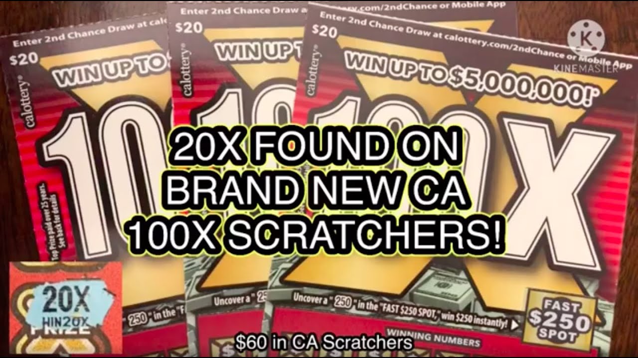 20X FOUND ON BRAND NEW CA 100X SCRATCHER! $60 in CA Scratchers - YouTube