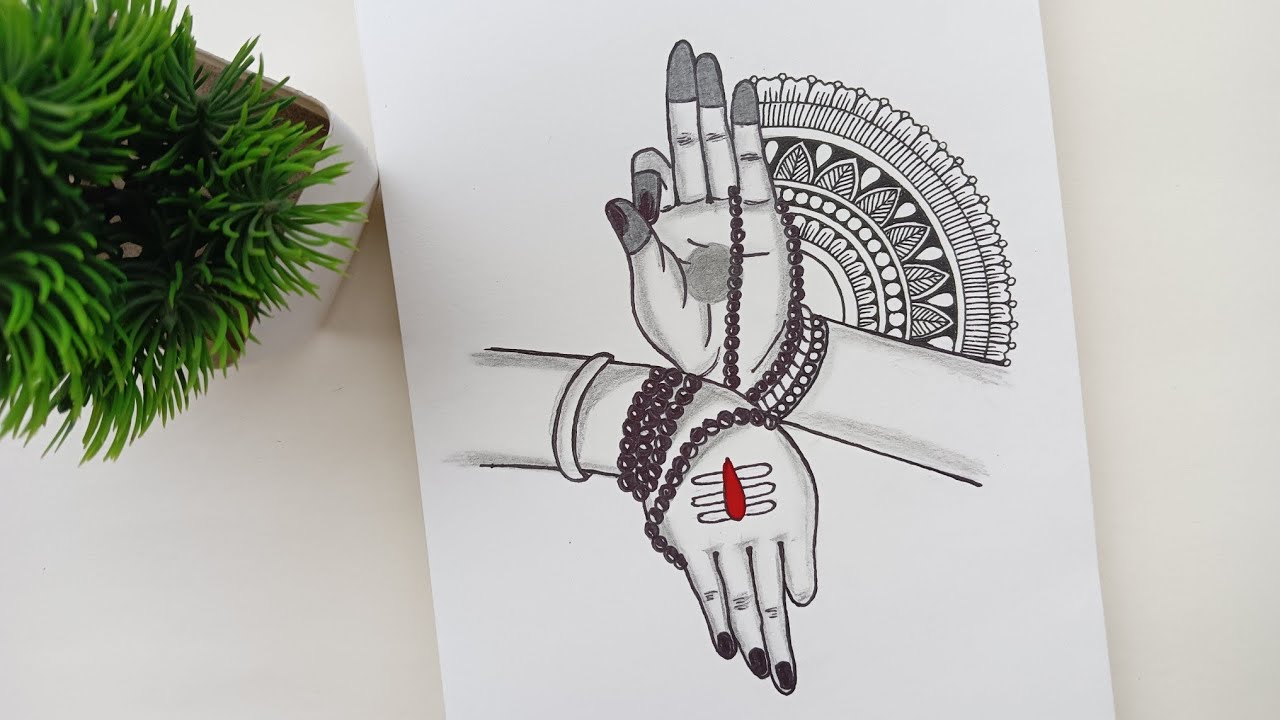 Mahadev and Mata Parvati hand Drawing||Mahadev and Parvati drawing ...