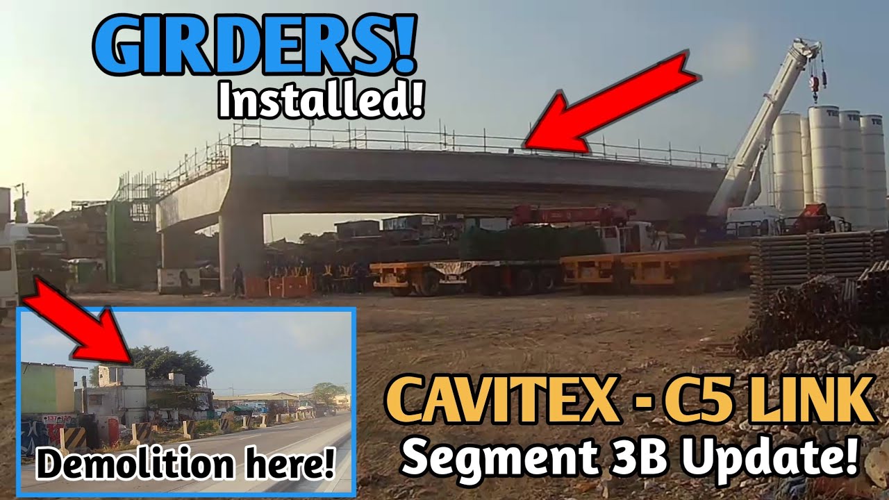 Ongoing construction of CAVITEX - C5 LINK Segment 3B & DEMOLITION Update! - YouTube