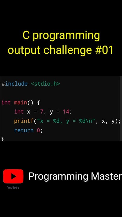 c programming output challenge 01 #cprogramming #coding #cprogrammingquestions #programing # ...