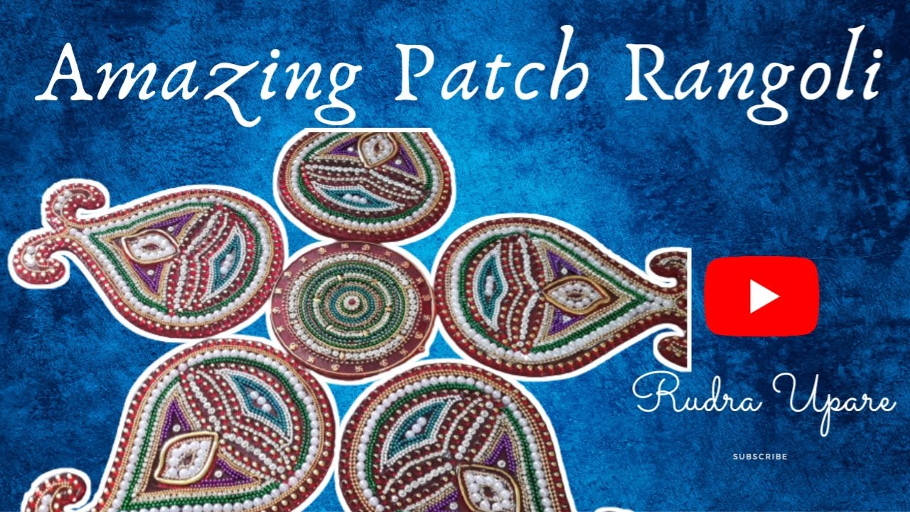 Amazing Patch Rangoli/Decorative Rangoli/Plastic Rangoli. - YouTube