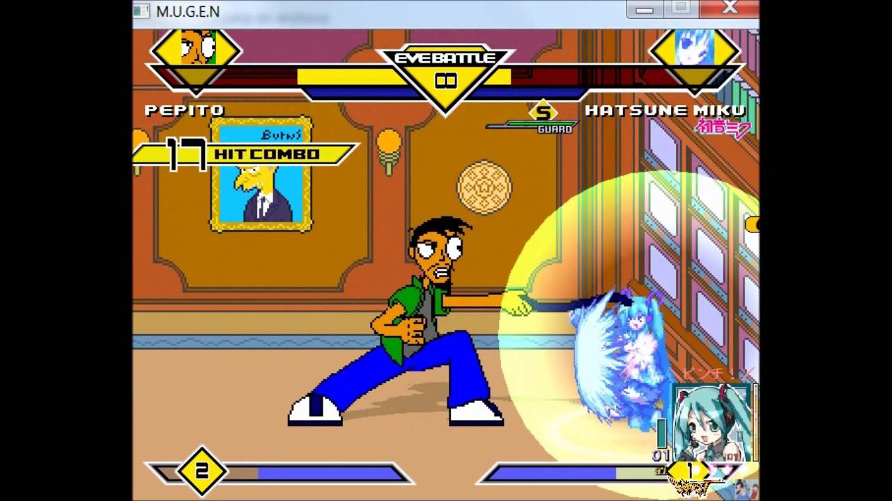 Mugen All Stars Legends Episode 73 Pepito (me) VS Hatsune Miku - YouTube