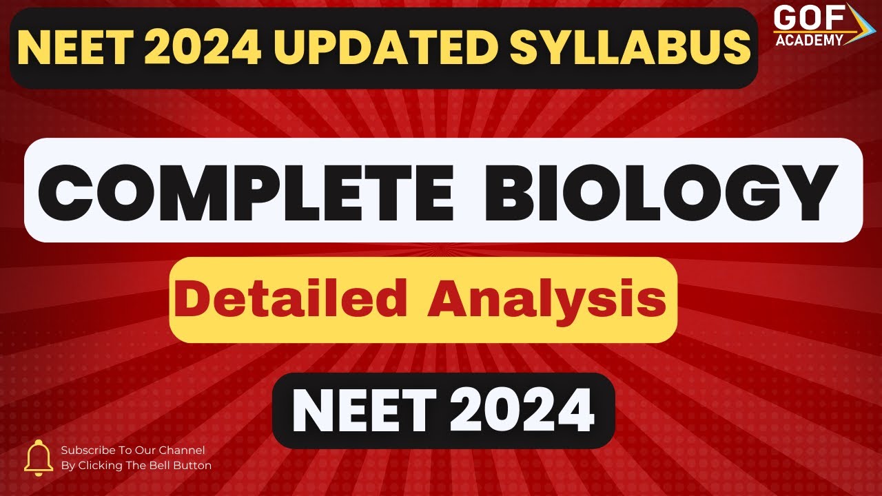 Reduced NEET Biology syllabus 2024 | Neet 2024 Syllabus| Revised NEET ...