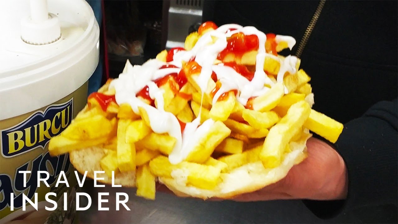 Turkish Sandwich Filled With Fries And Cheese - YouTube