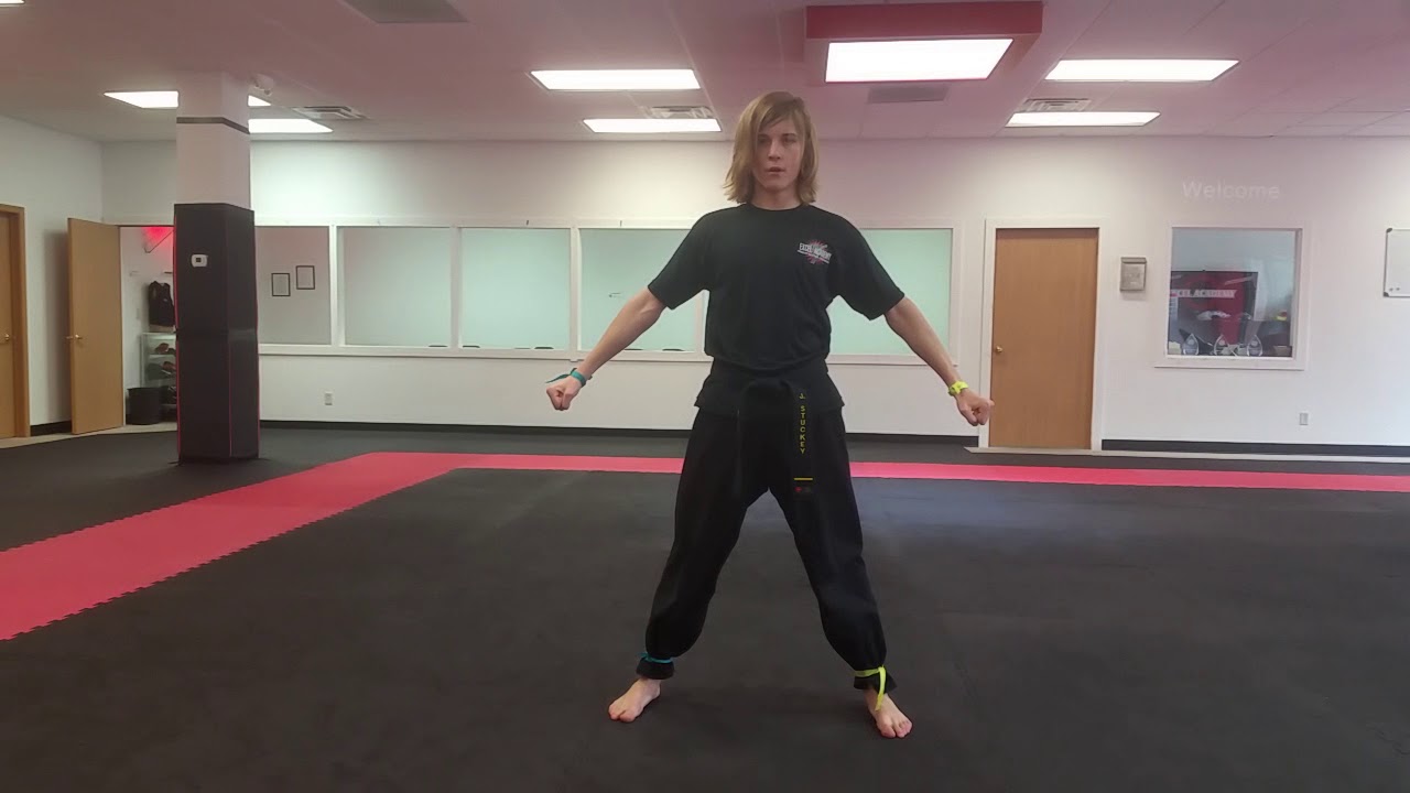 Excel Academy of Tae Kwon Do Blue Belt Form - YouTube