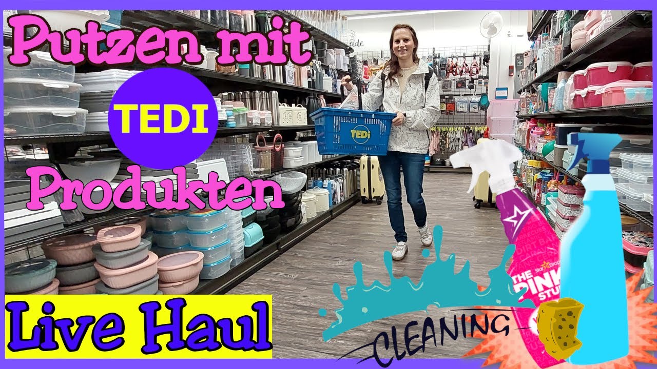 Live Putzen mit TEDI Produkten - YouTube
