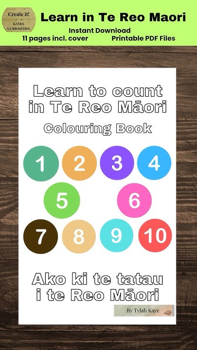 Counting in Te Reo Maori | Colouring Book | Fun Learning | #maori # ...