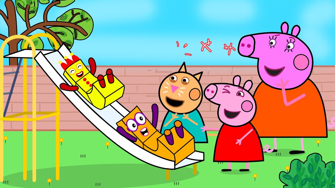 NB 2, 3 have Fun at Peppa Pig's House | Numberblocks Fanmade Coloring ...