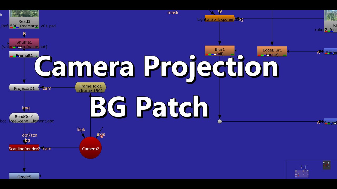 NUKE 201 - Camera Projection BG Patch - YouTube