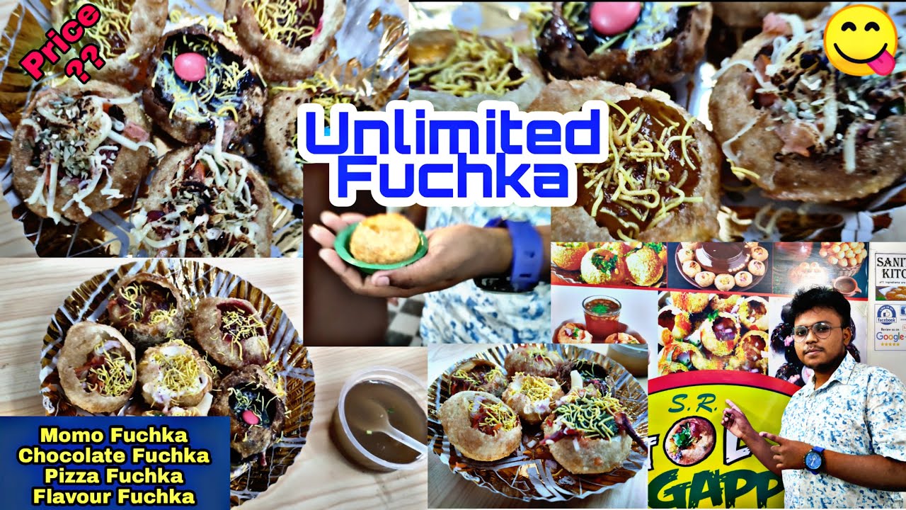 39/- টাকাই Unlimited Fuchka in Kolkata 😍 Momo Fuchka😋 Pizza Fuchka 🍕 ...