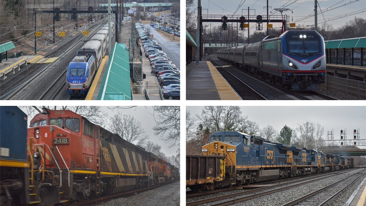 Assorted MARC, Amtrak, & CSX Trains: NEC Rush Hour, Foreign Power ...