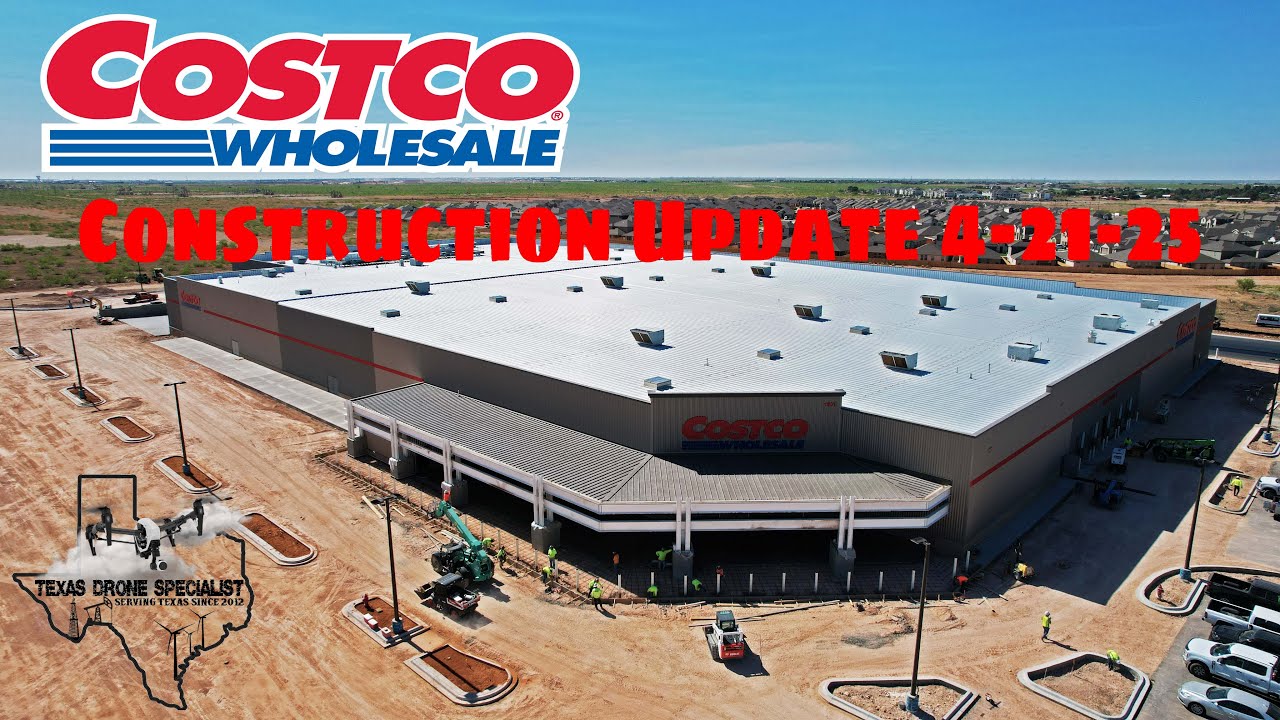Costco Construction Update | Midland Texas | 4-21-25 | Drone View - YouTube