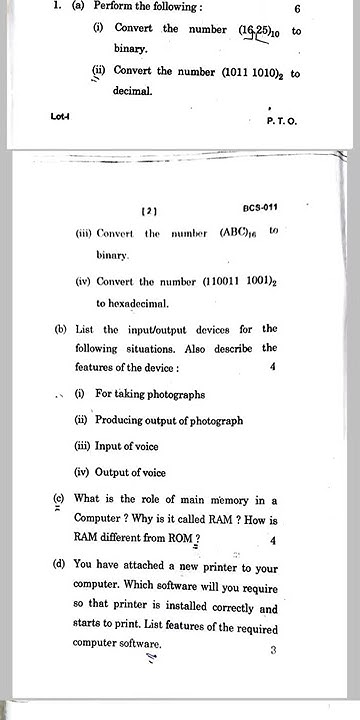 IGNOU BCA/MCA BCS-011 Dec 2020/Feb 2021 Question Paper | BCA First ...