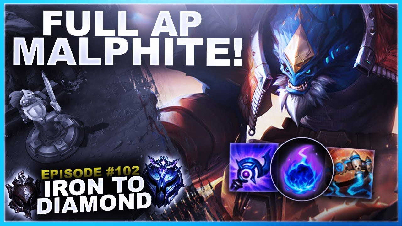 FULL AP MALPHITE! ONE SHOTTING TWITCH JUNGLE! - Iron to Diamond ...