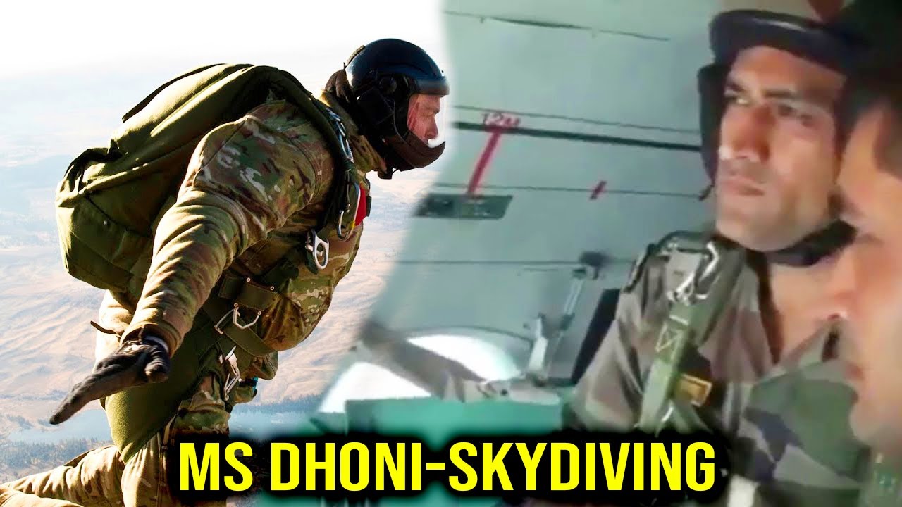 MS Dhoni Uncut Video of Para jump of 1250 ft from an AN-32 aircraft ...