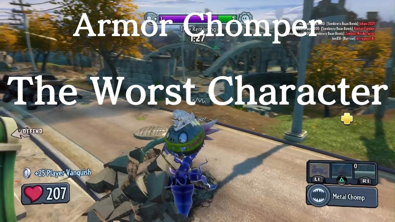 PVZ GW1 Armor Chomper - YouTube
