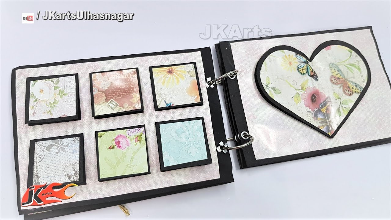 DIY Scrapbook Tutorial | How to make a Scrapbook | JK Arts 1415 - YouTube