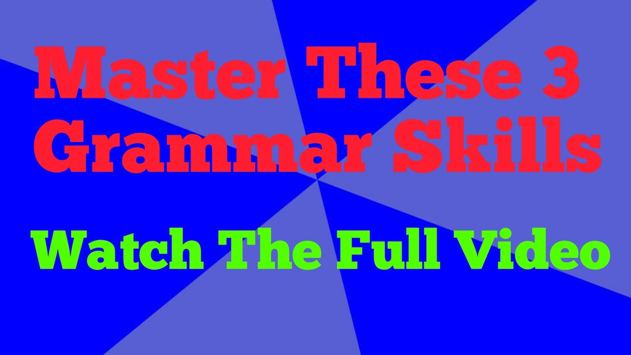 Master English Grammar In One Video/An Ultimate Grammar Guide - YouTube