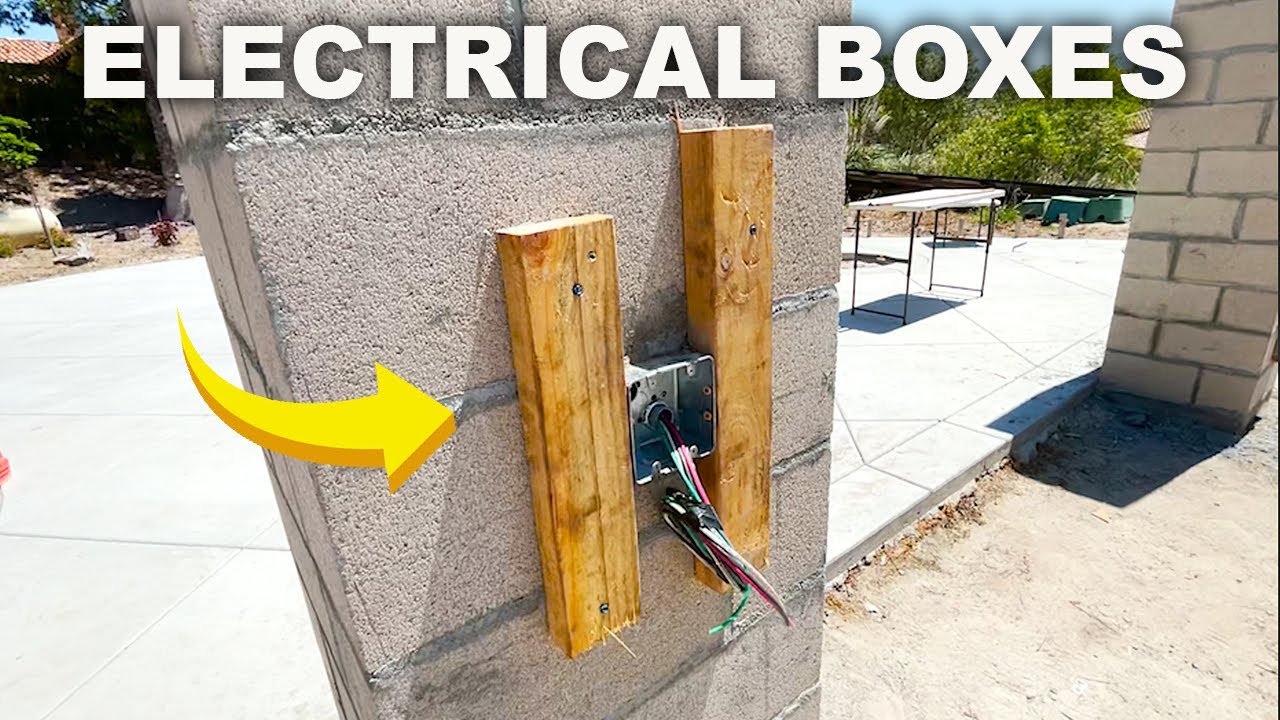 Install Switches and Plugs into Masonry Block Pillars with these tips ...