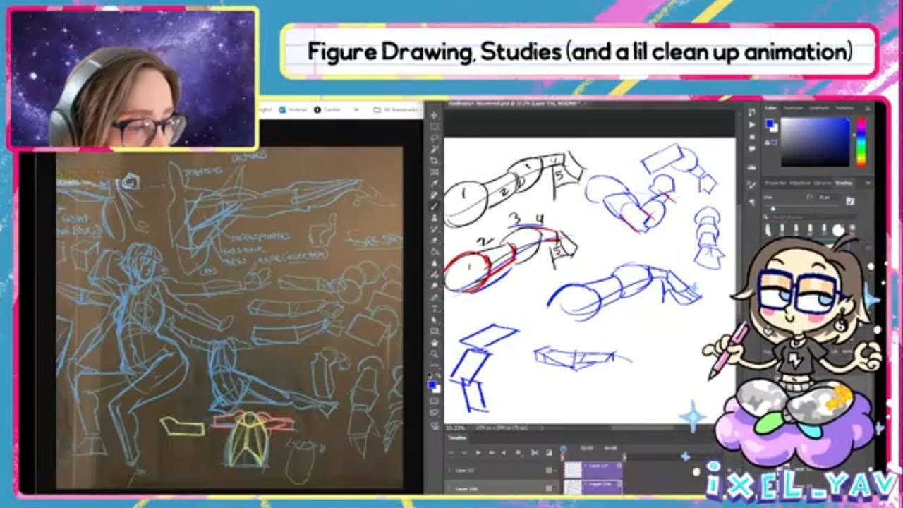 Figure Drawing, Buff Arm Studies (and a lil animation clean up) - YouTube