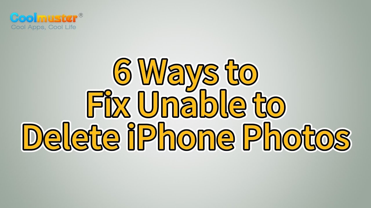How to Fix Unable to Delete iPhone Photos? [Solved] - YouTube