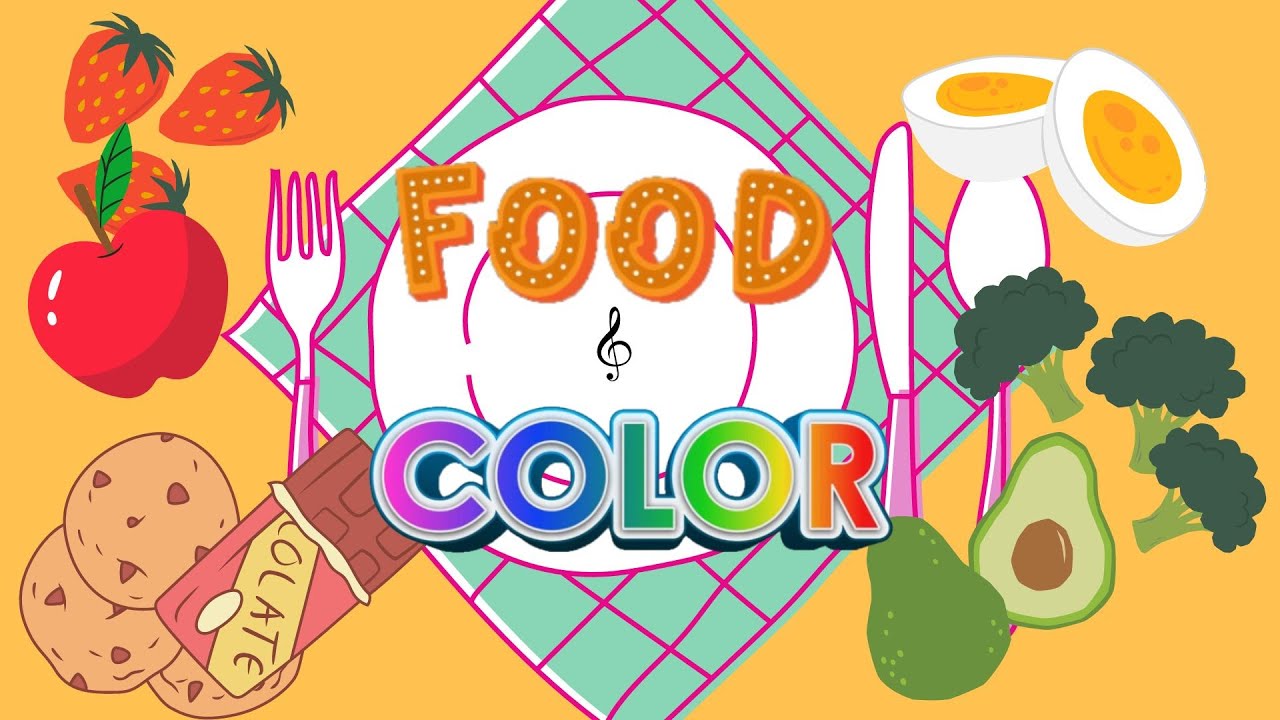 Food and Colors | Learn the food and their colors in funny musical way ...