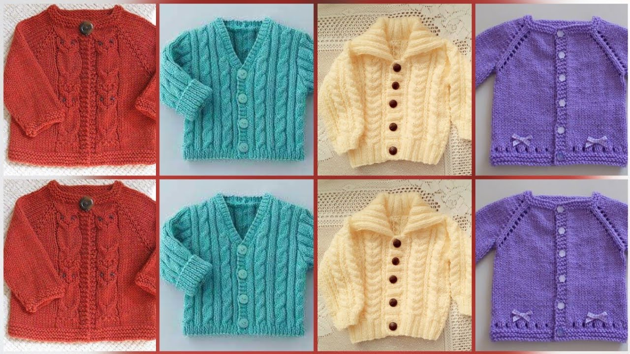 New Knitted Cardigan Sweater Design For Baby Girl and Boy/Hand Knitted ...