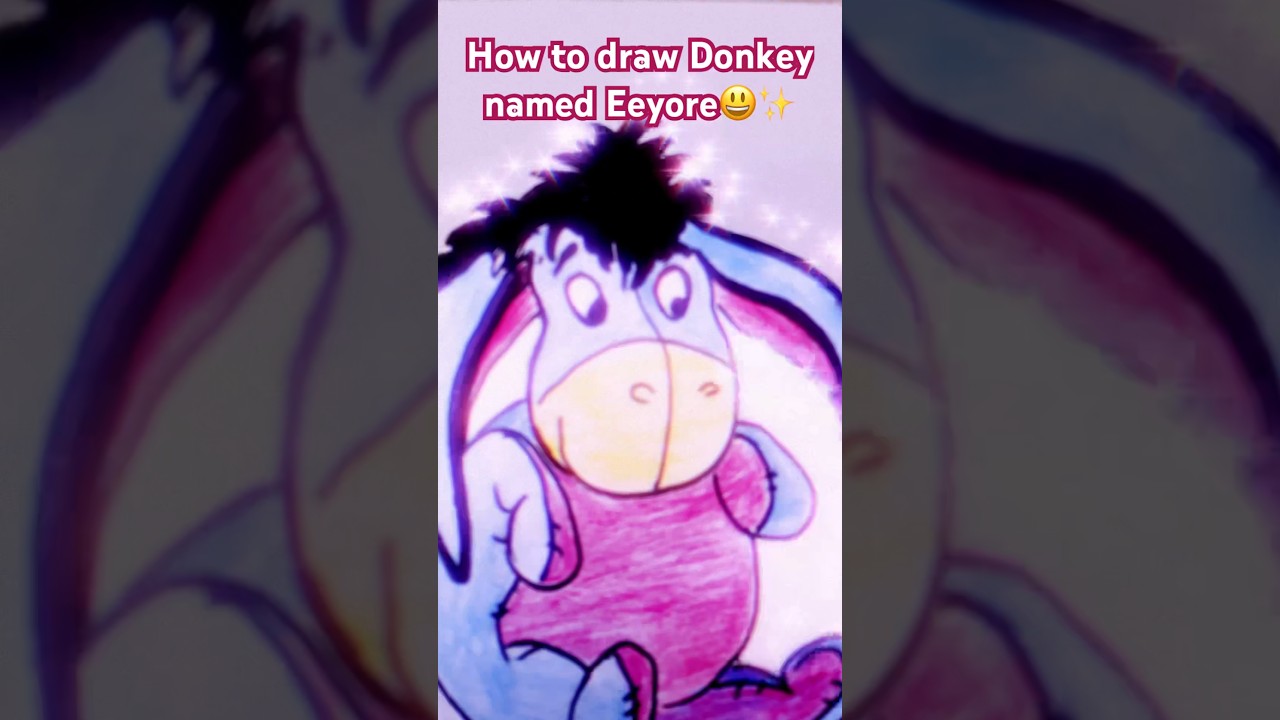 How to draw Donkey named Eeyore from Winnie the Pooh😃 - YouTube