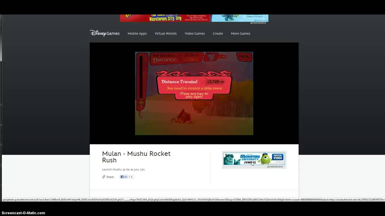 Mushu's rocket rush - YouTube
