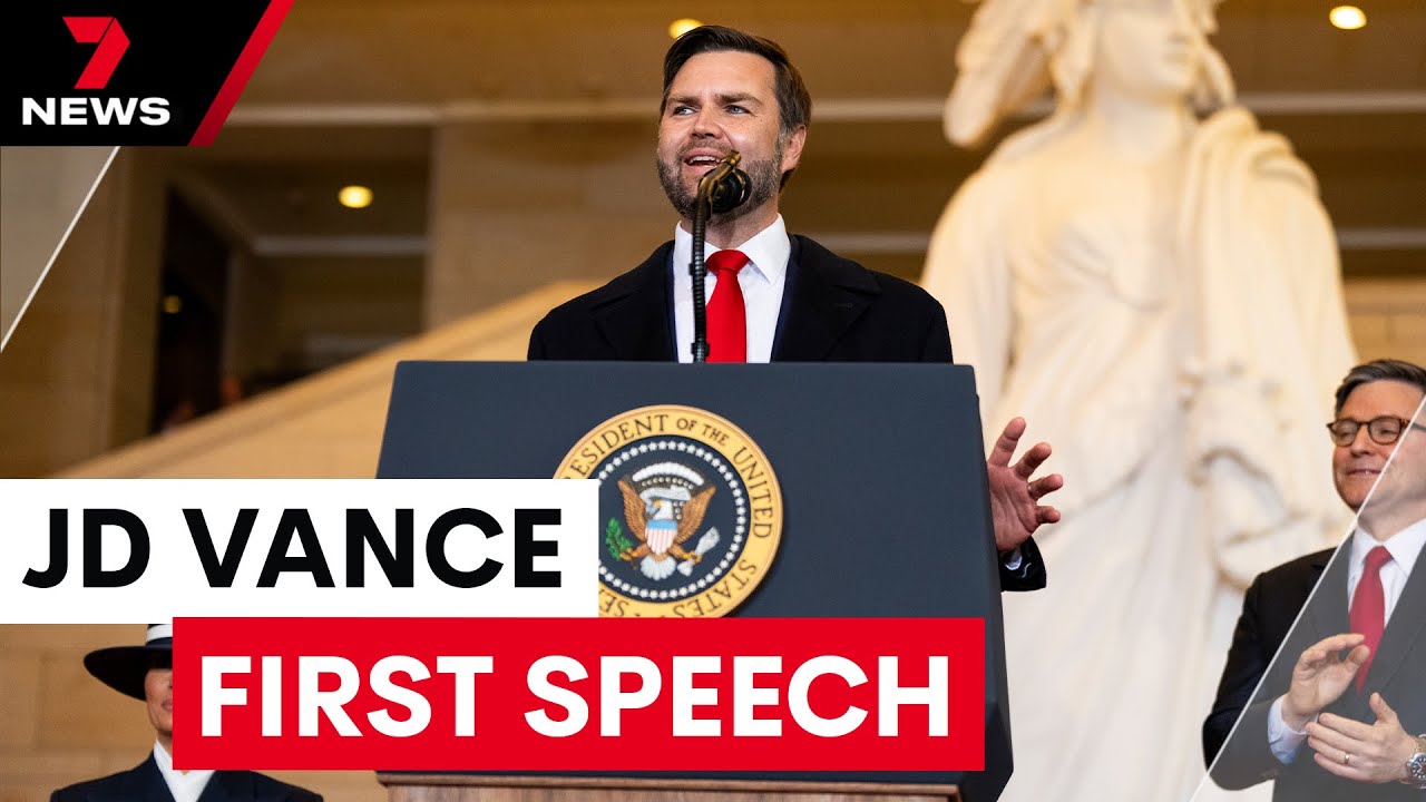 JD Vance gets sworn in as Vice President and makes his first speech ...